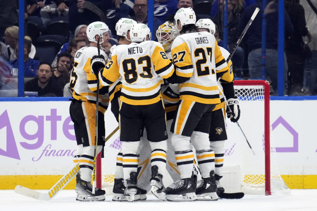 Penguins goalie Jarry scores into empty net in 4-2 victory over ...